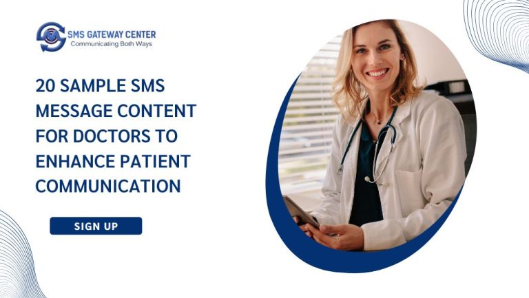 20 Sample SMS Message Content for Doctors to Enhance Patient ...