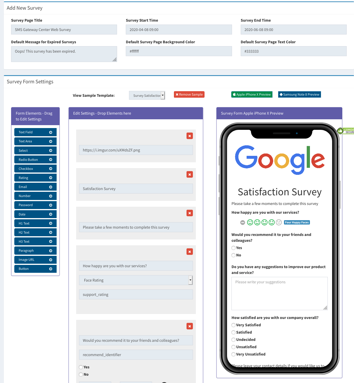 Free Mobile Survey SMS | Send Conduct Survey SMS Campaigns
